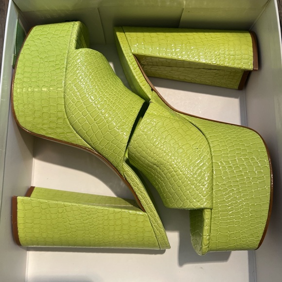 Shoes | Lime Green Platform Heels | Poshmark